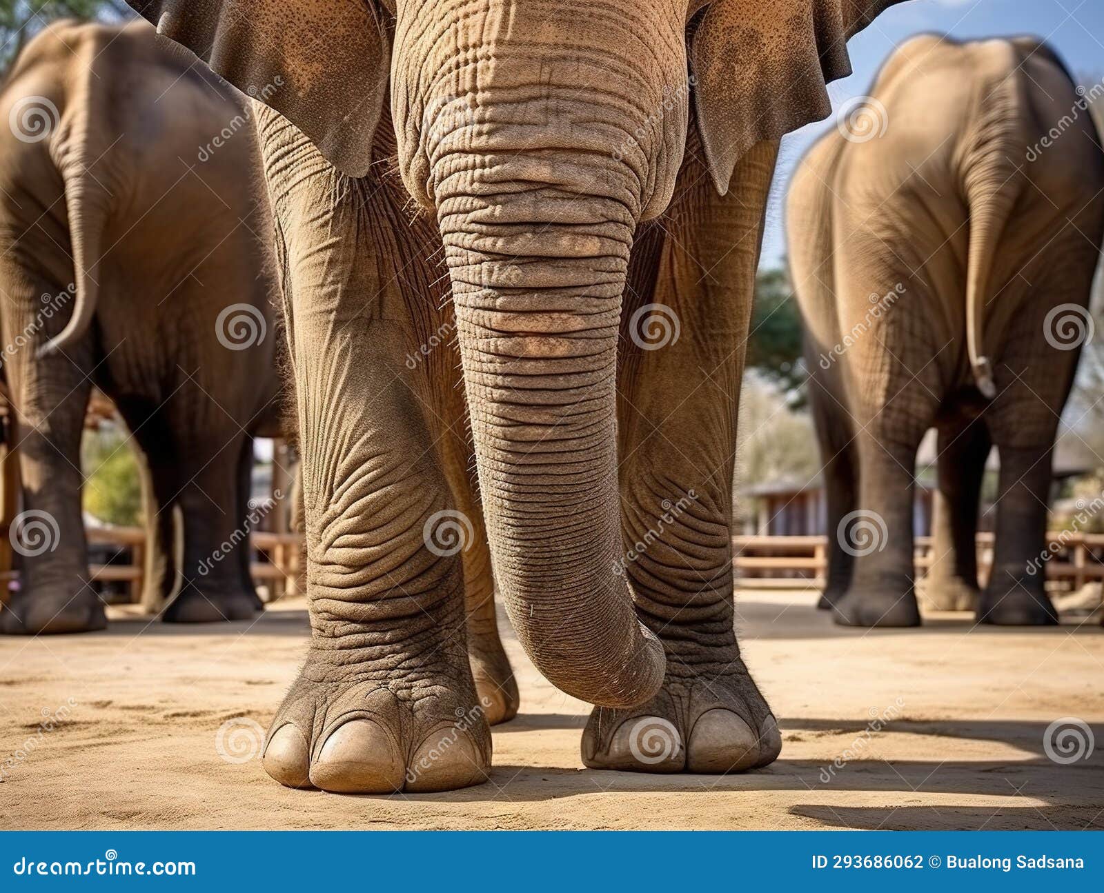 Asian Elephant Guard Animal Vector Illustration Transparent Background ...