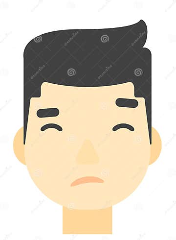 Asian envious man. stock vector. Illustration of background - 100858030