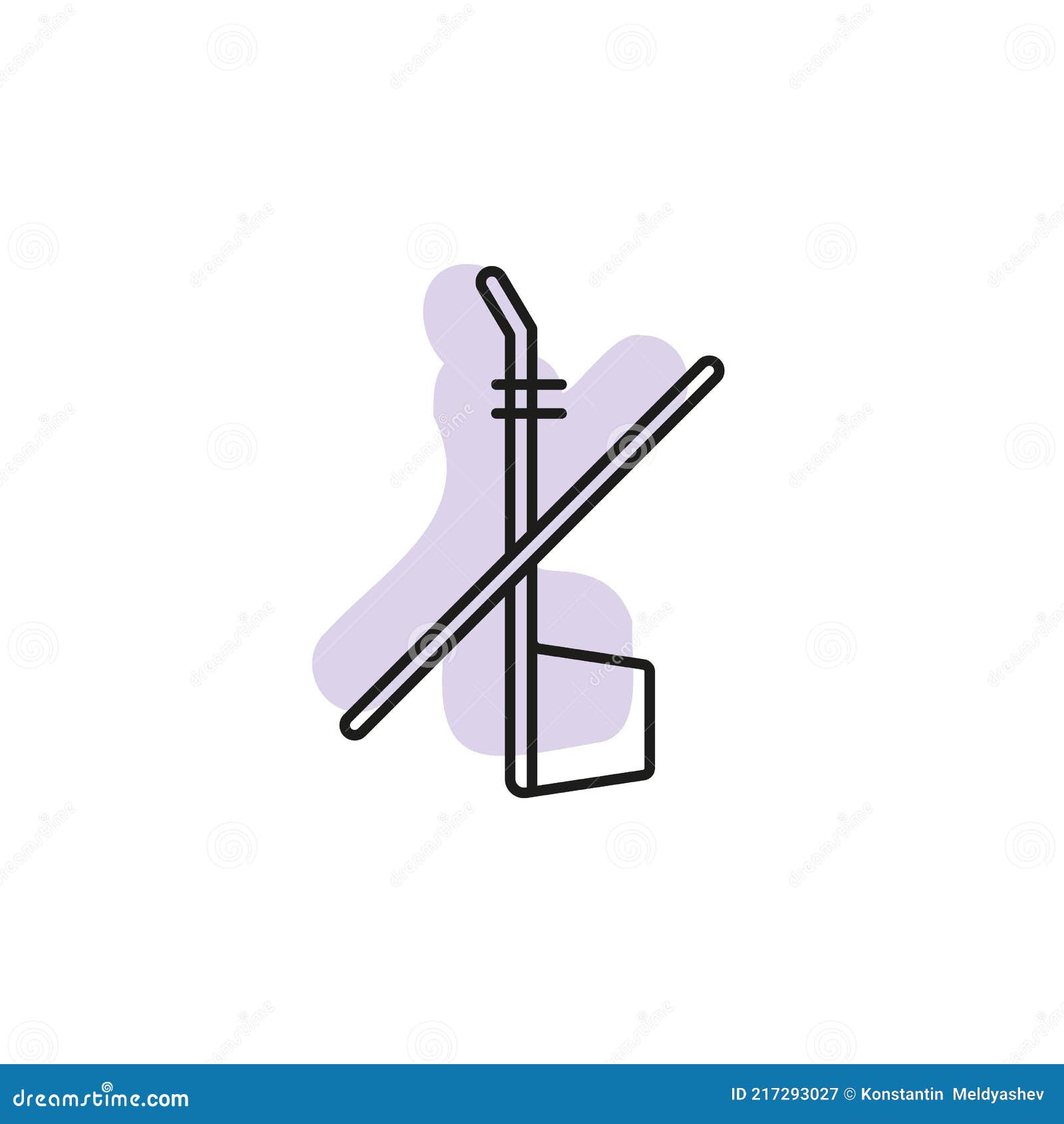 Erhu Color Illustration Icon On White Background Royalty-Free Cartoon ...