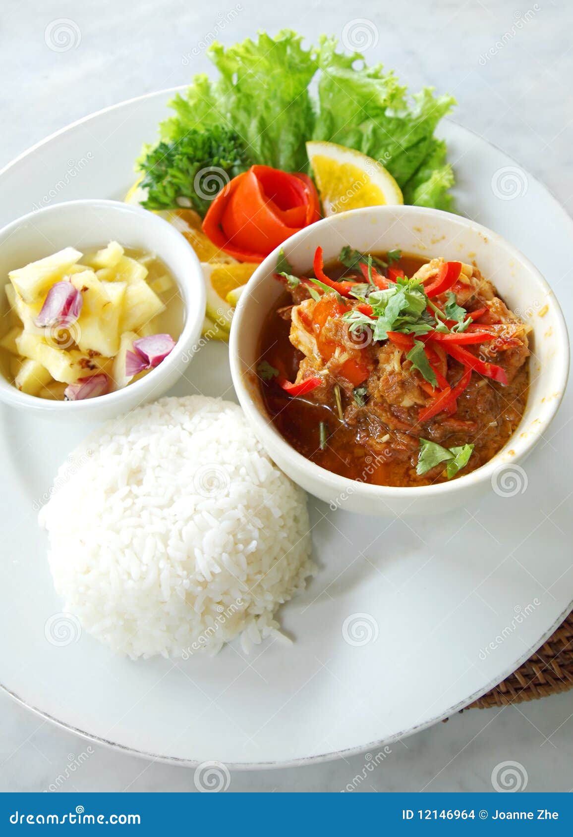 Asian Ethnic Food Prawn Curry Stock Photo - Image of asian, cafe: 12146964
