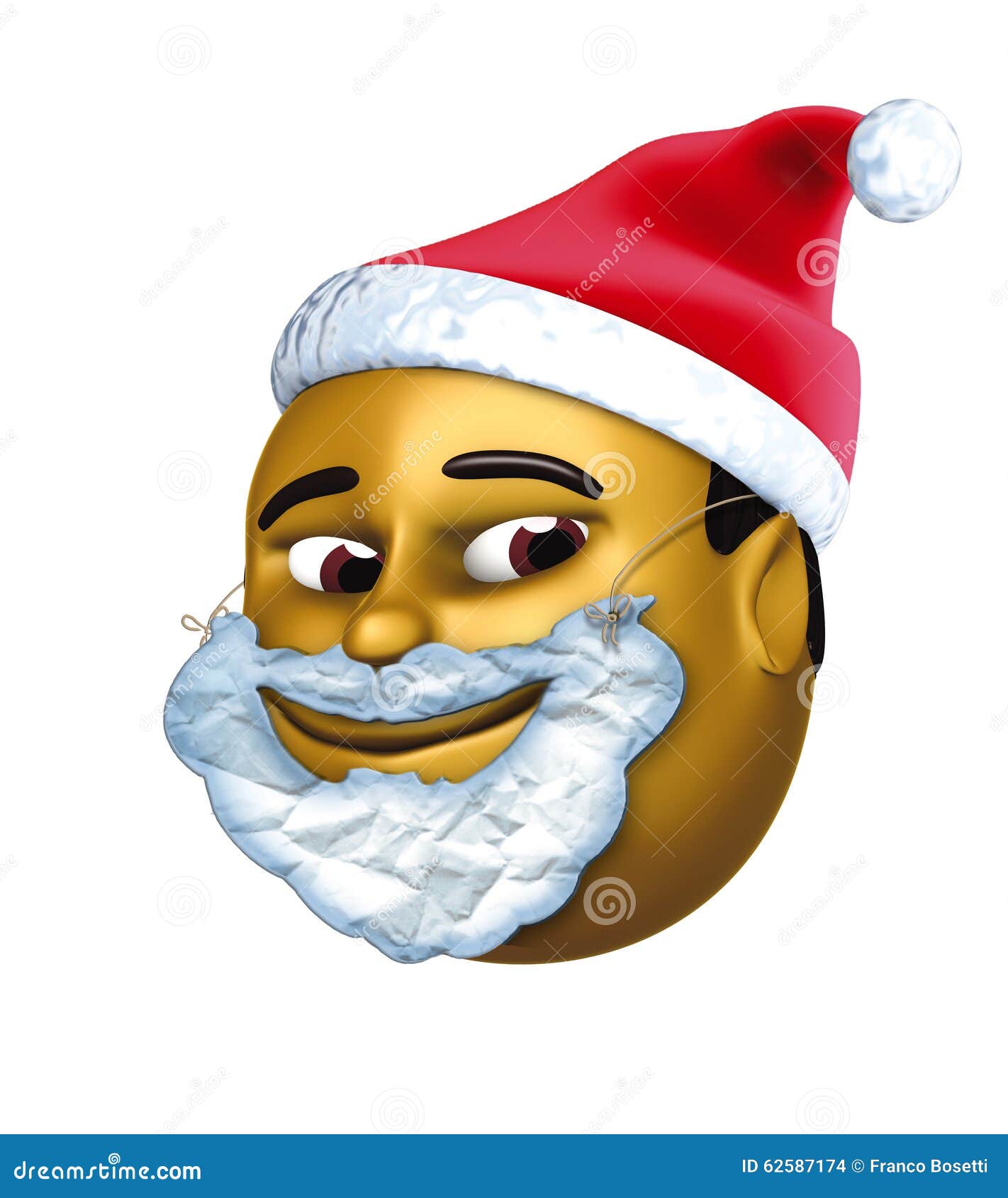 Asian face Santa Claus stock illustration. Illustration of ethnicity ...