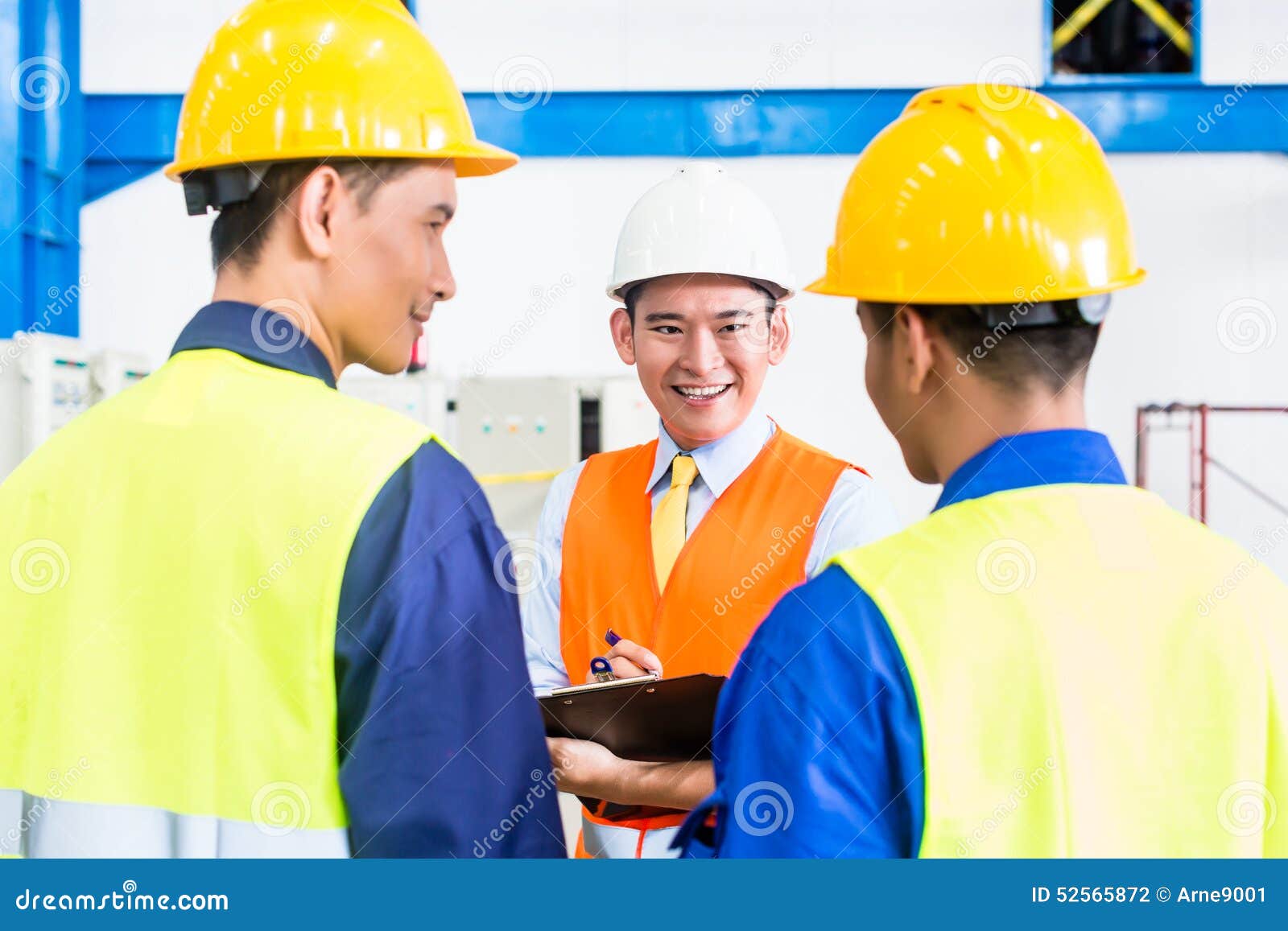 Asian Factory Worker and Engineer As Team Stock Photo - Image of ...