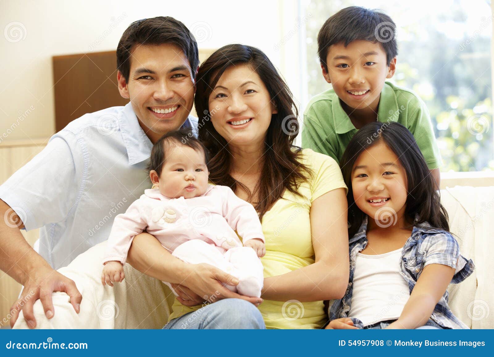 Asian family with baby stock photo. Image of child, lifestyle - 54957908