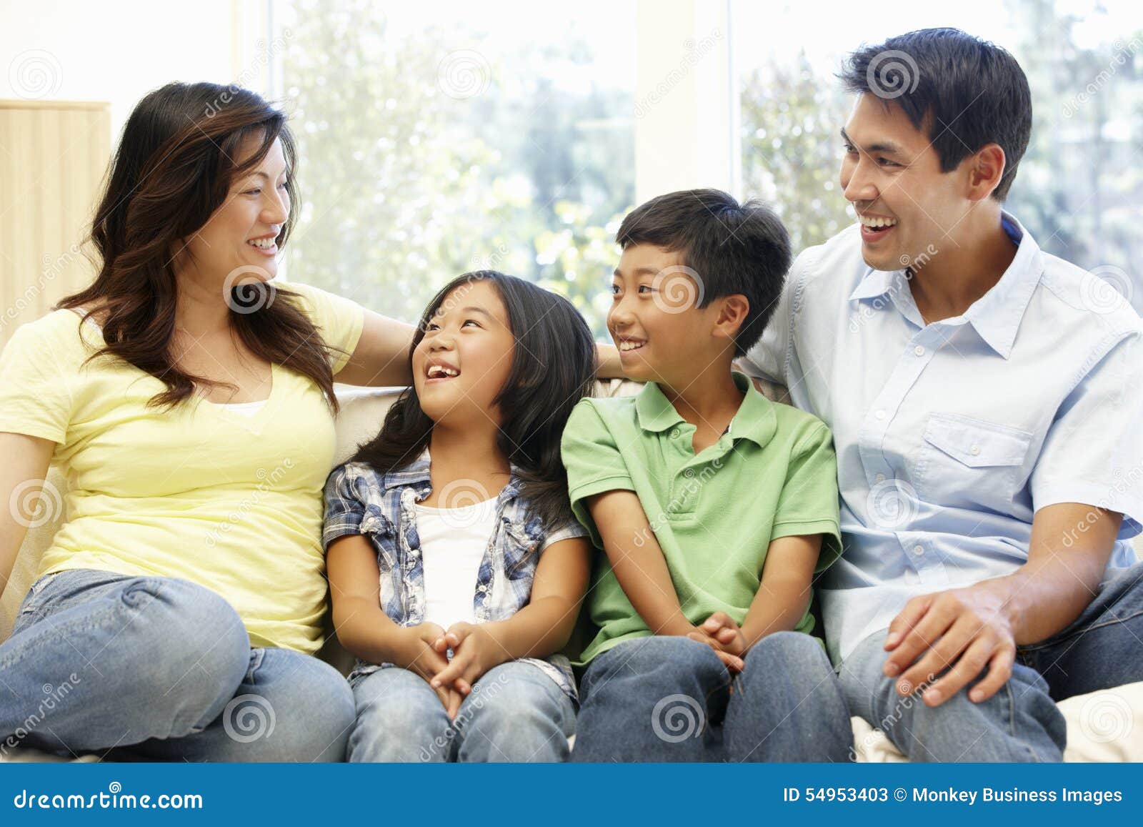 Asian Family Portrait Stock Photo - Image: 54953403
