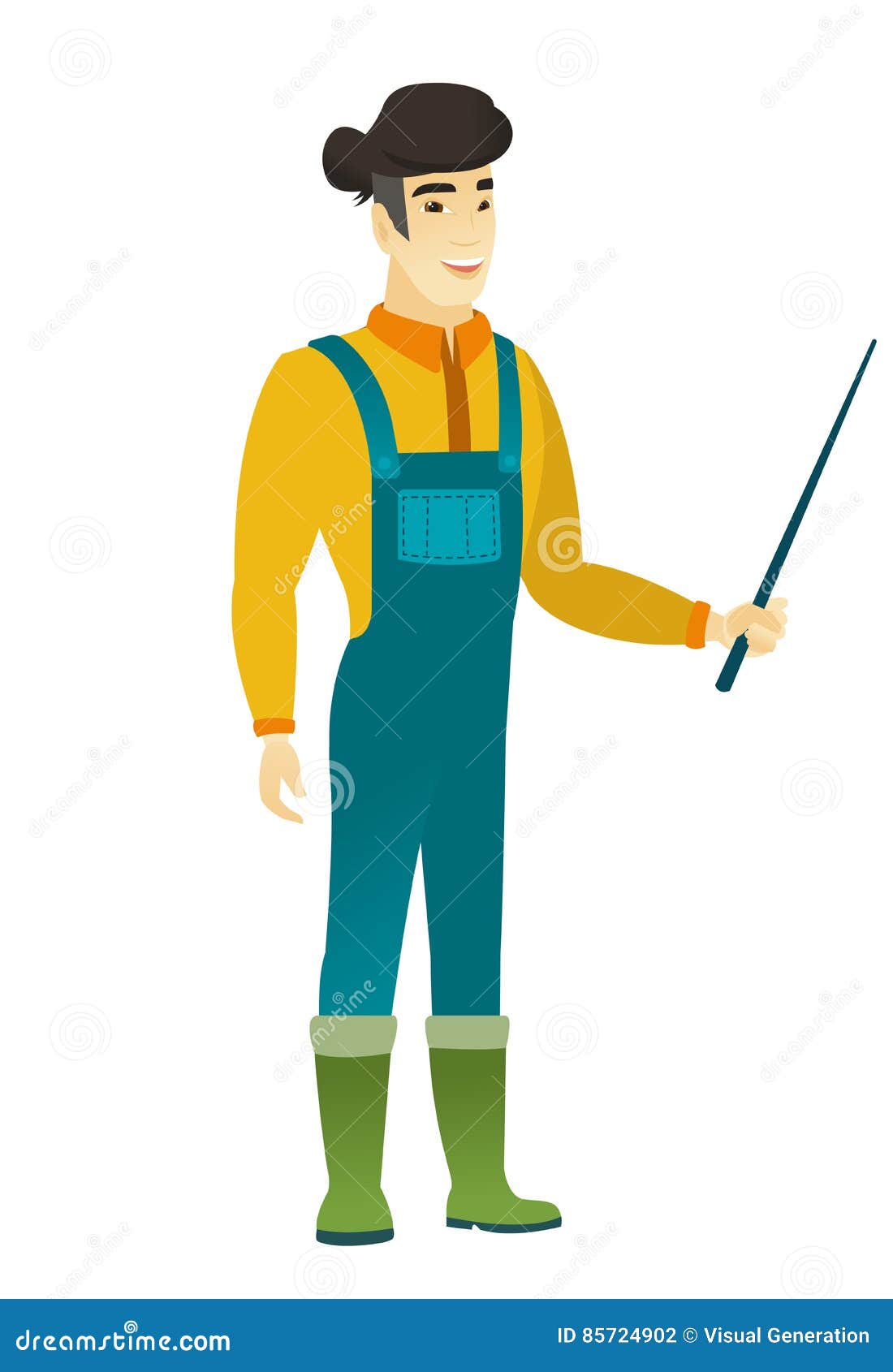 Farmer Stick Figure Vector Illustration | CartoonDealer.com #289966630