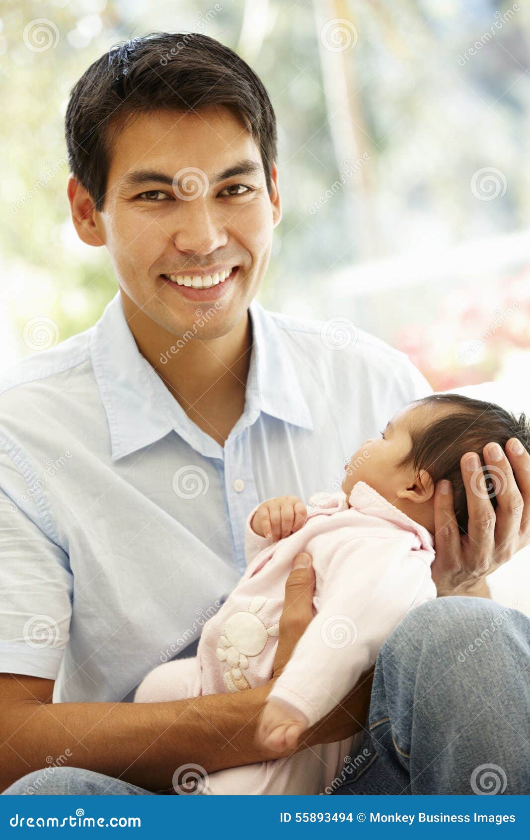Asian father and baby stock photo. Image of lifestyle - 55893494