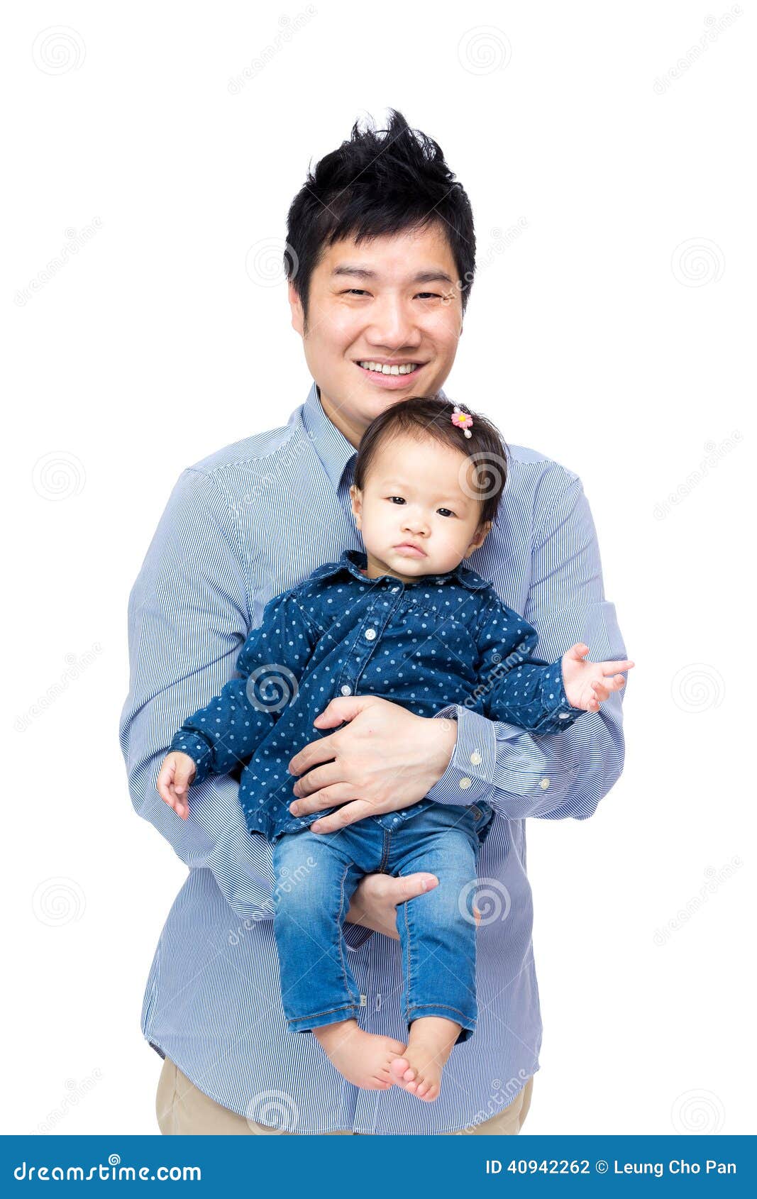 Asian Father with His Daughter Stock Photo - Image of children, embrace ...