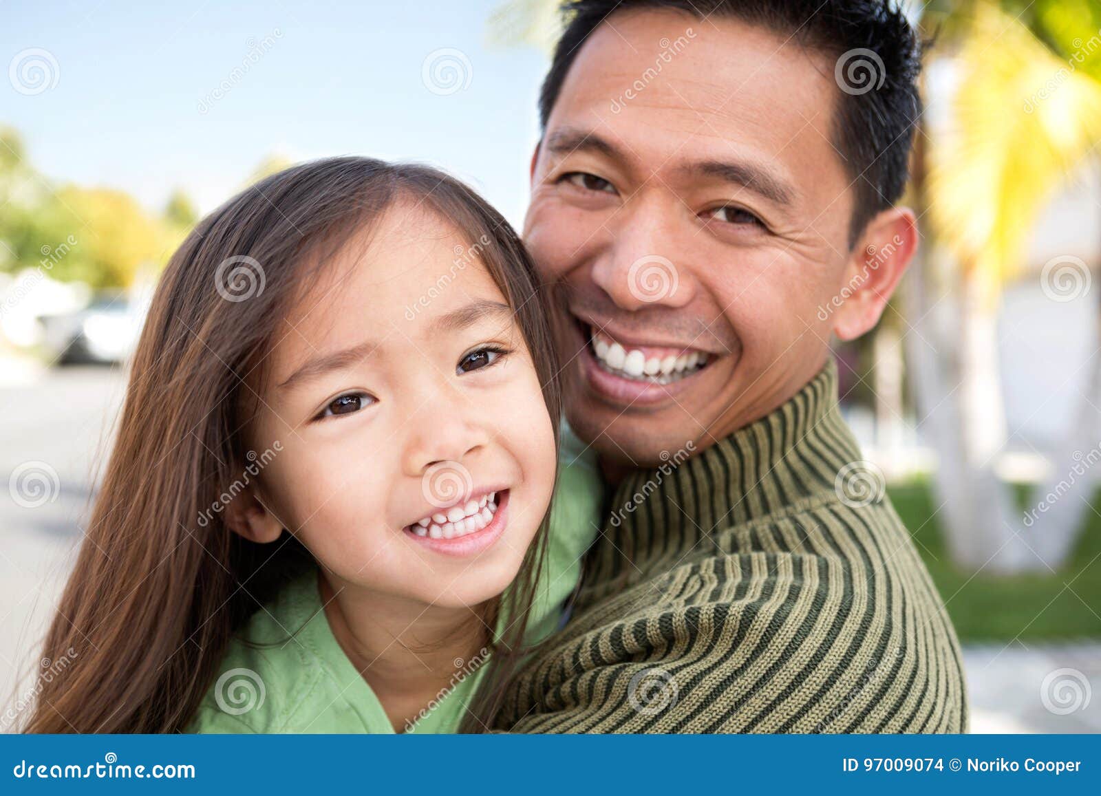 Asian Father with His Daughter. Stock Photo - Image of smiling, playing ...
