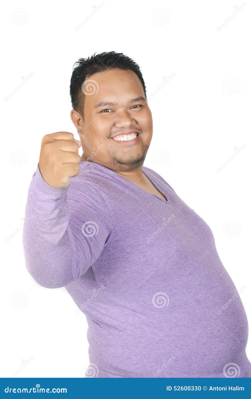 Asian fatman stock photo. Image of abdomen, measure, healthy - 52600330