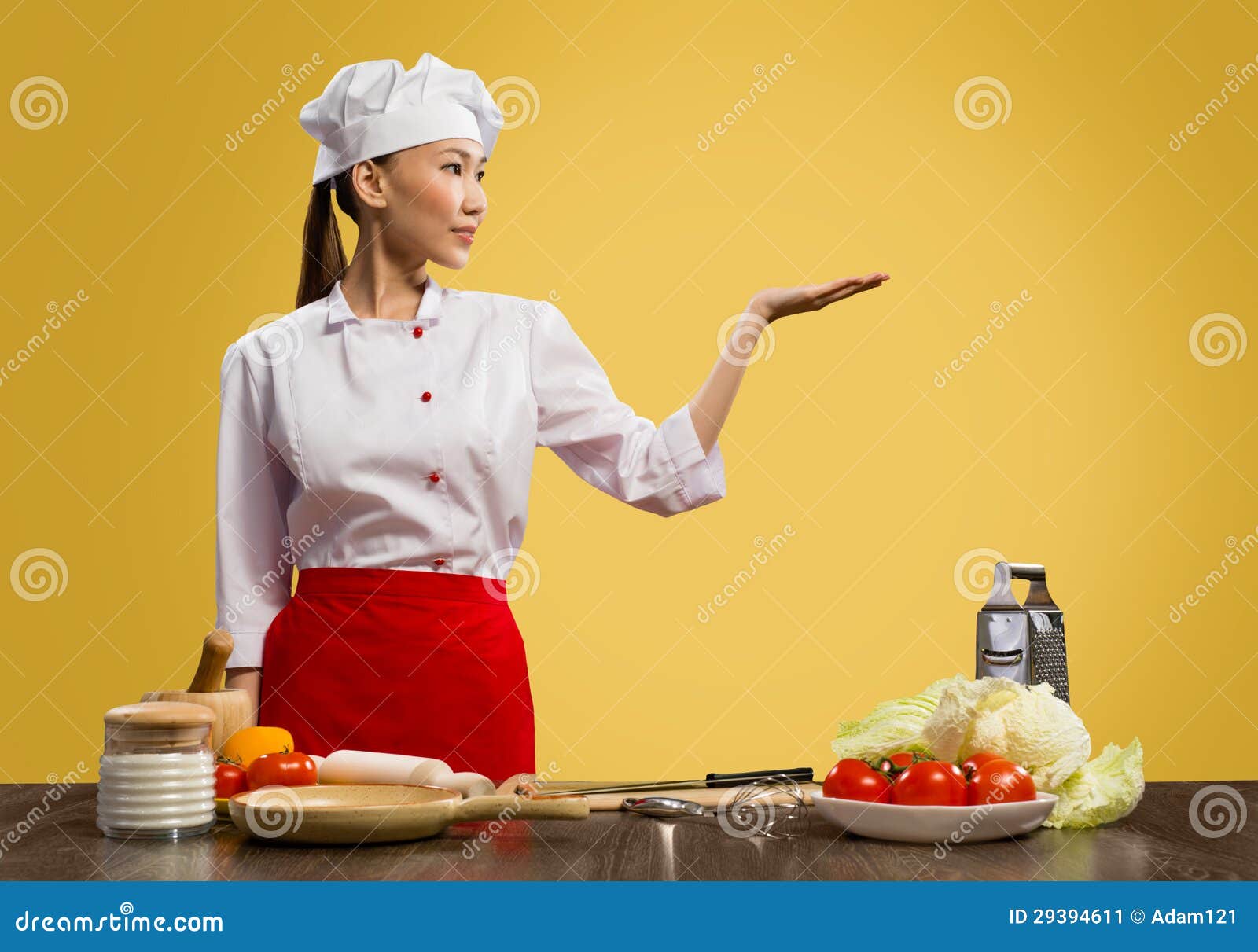 Asian female chef stock image. Image of dinner, cuisine - 29394611