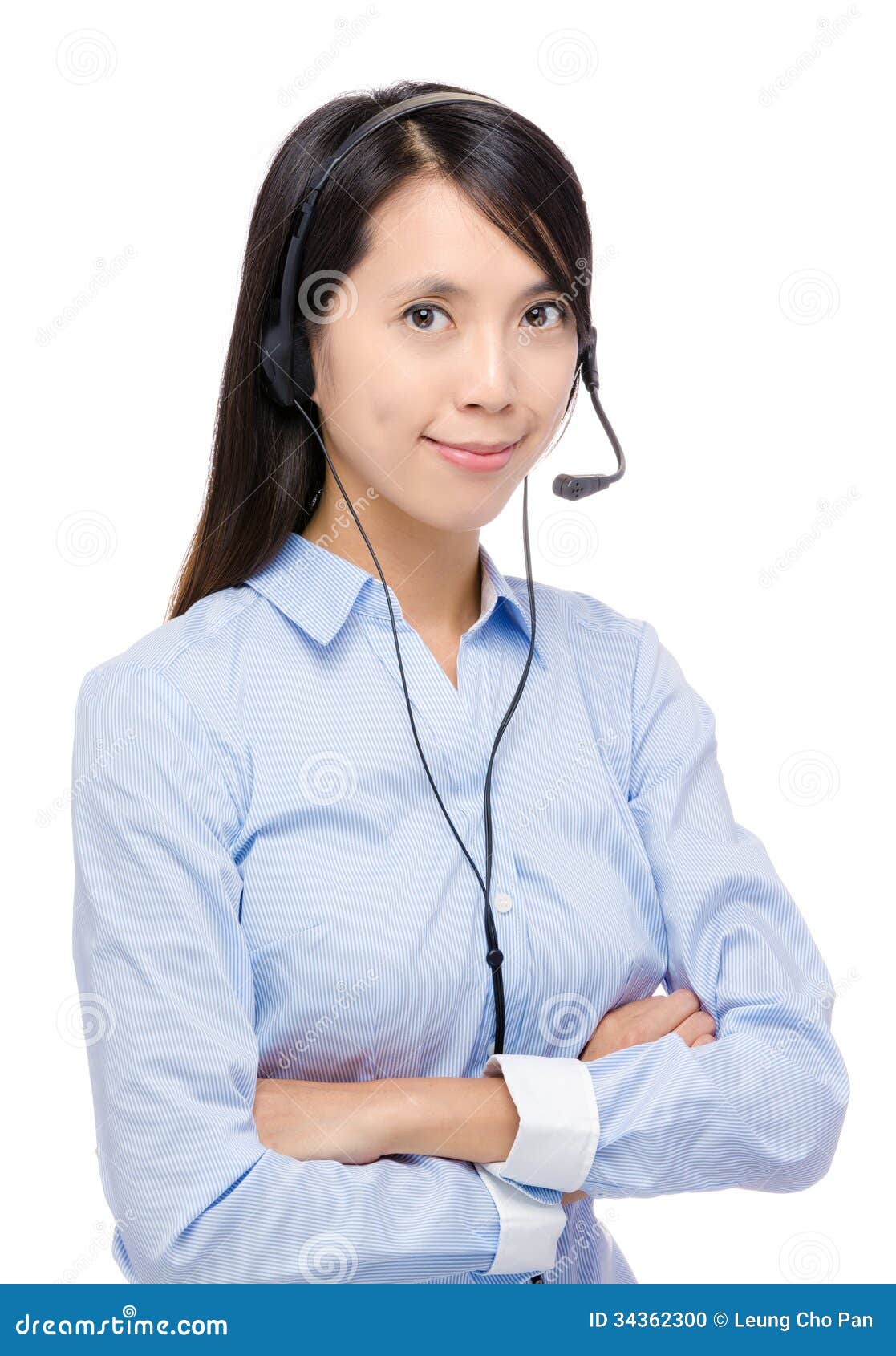 Asian Female Customer Service Stock Photo - Image of woman, isolated ...