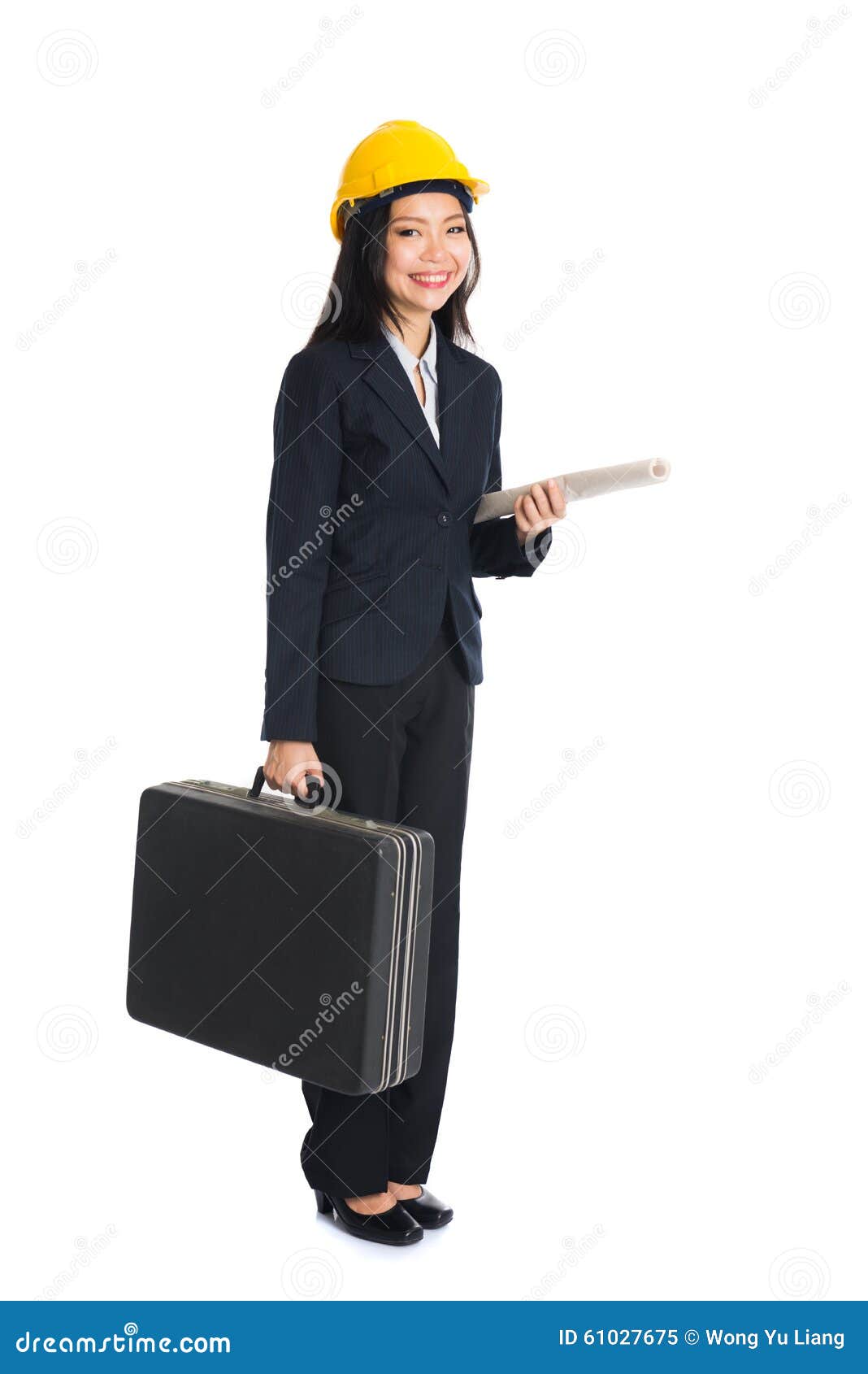 Asian female engineer stock image. Image of mixed, gesturing - 61027675