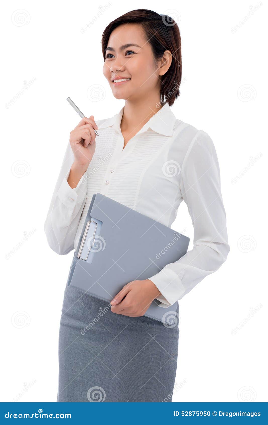 Asian female manager stock photo. Image of isolated, asian - 52875950