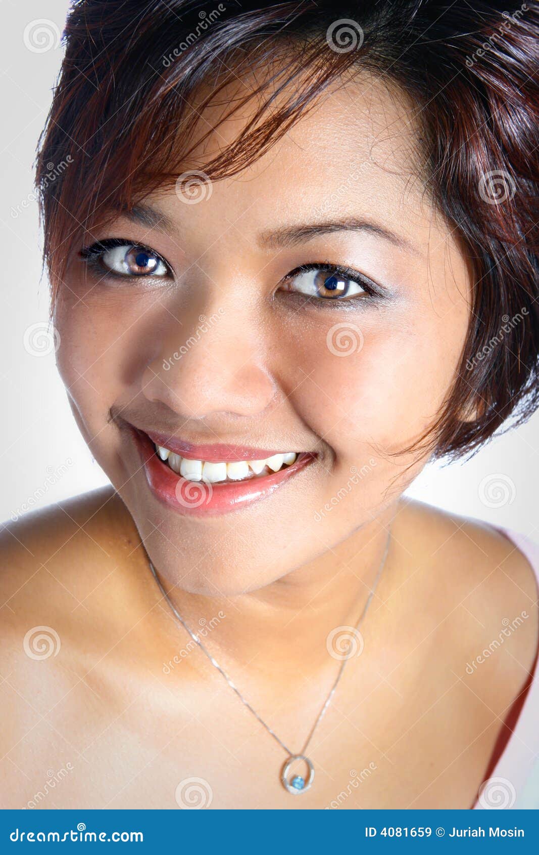 Asian Female with Sparkling White Teeth Stock Image - Image of brunette ...