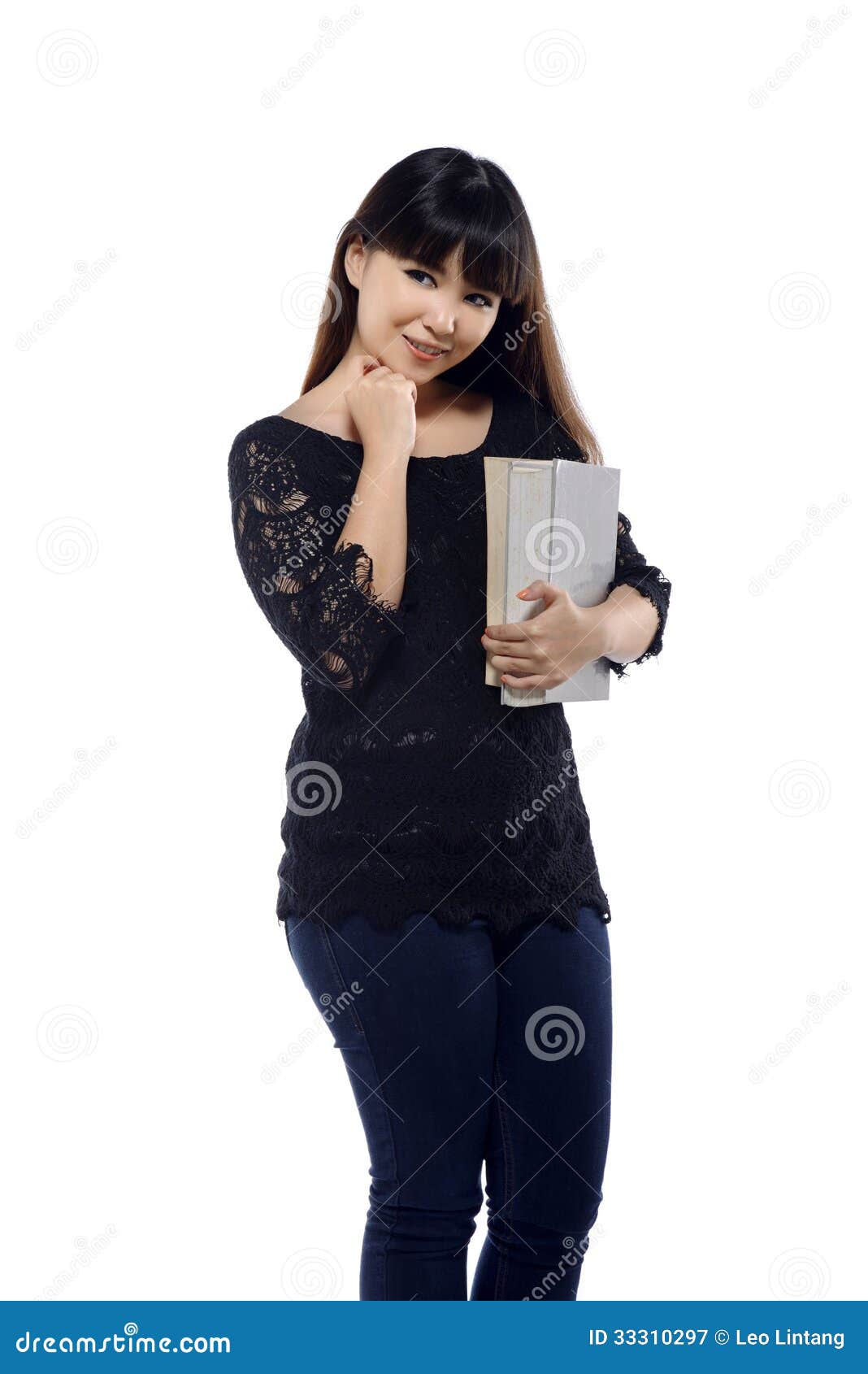 Asian Female Student Smiling Stock Image - Image of smile, teen: 33310297