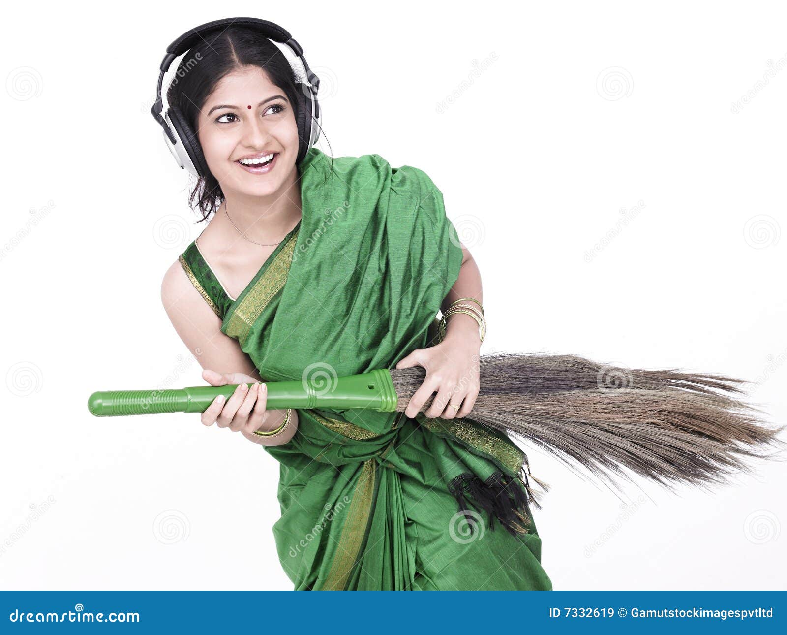 Asian female sweeper stock image. Image of girl, concept - 7332619