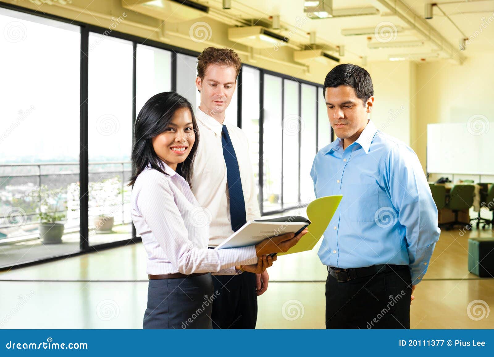 Asian Female Team Leader Documents Stock Image - Image of camera ...