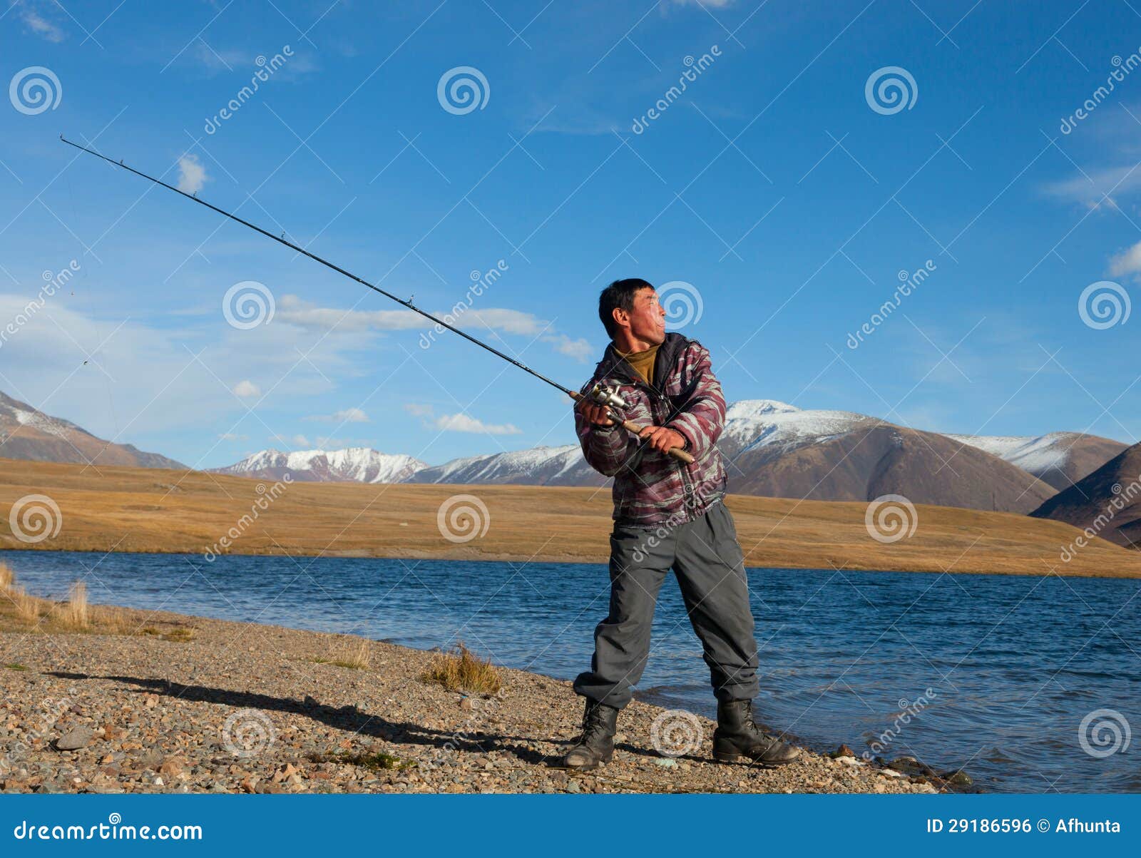 Asian fisherman stock photo. Image of fishingrod, male - 29186596