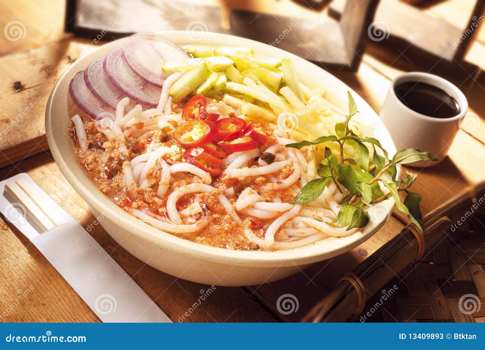 Asian food asam laksa stock image. Image of local, spice - 13409893