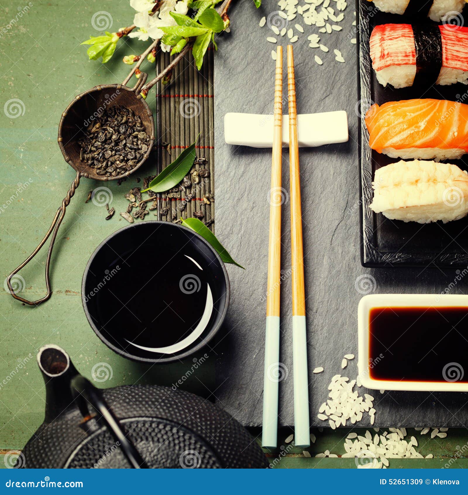 Asian food background stock image. Image of asian, gourmet - 52651309