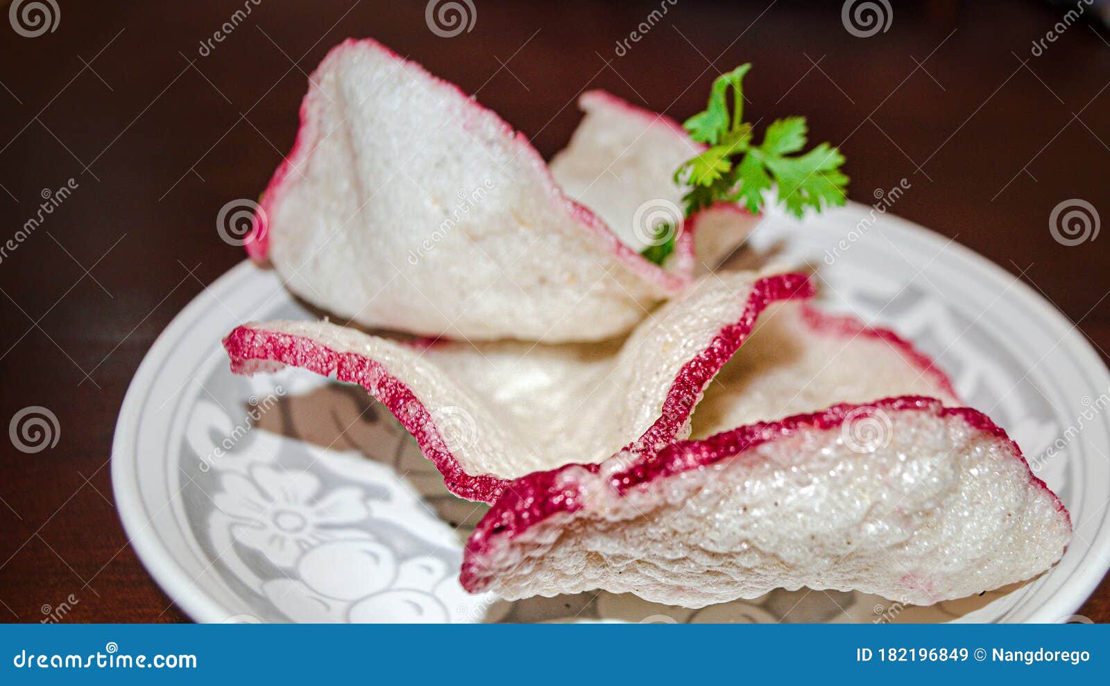 Asian food : Fish Cracker stock image. Image of crisps - 182196849