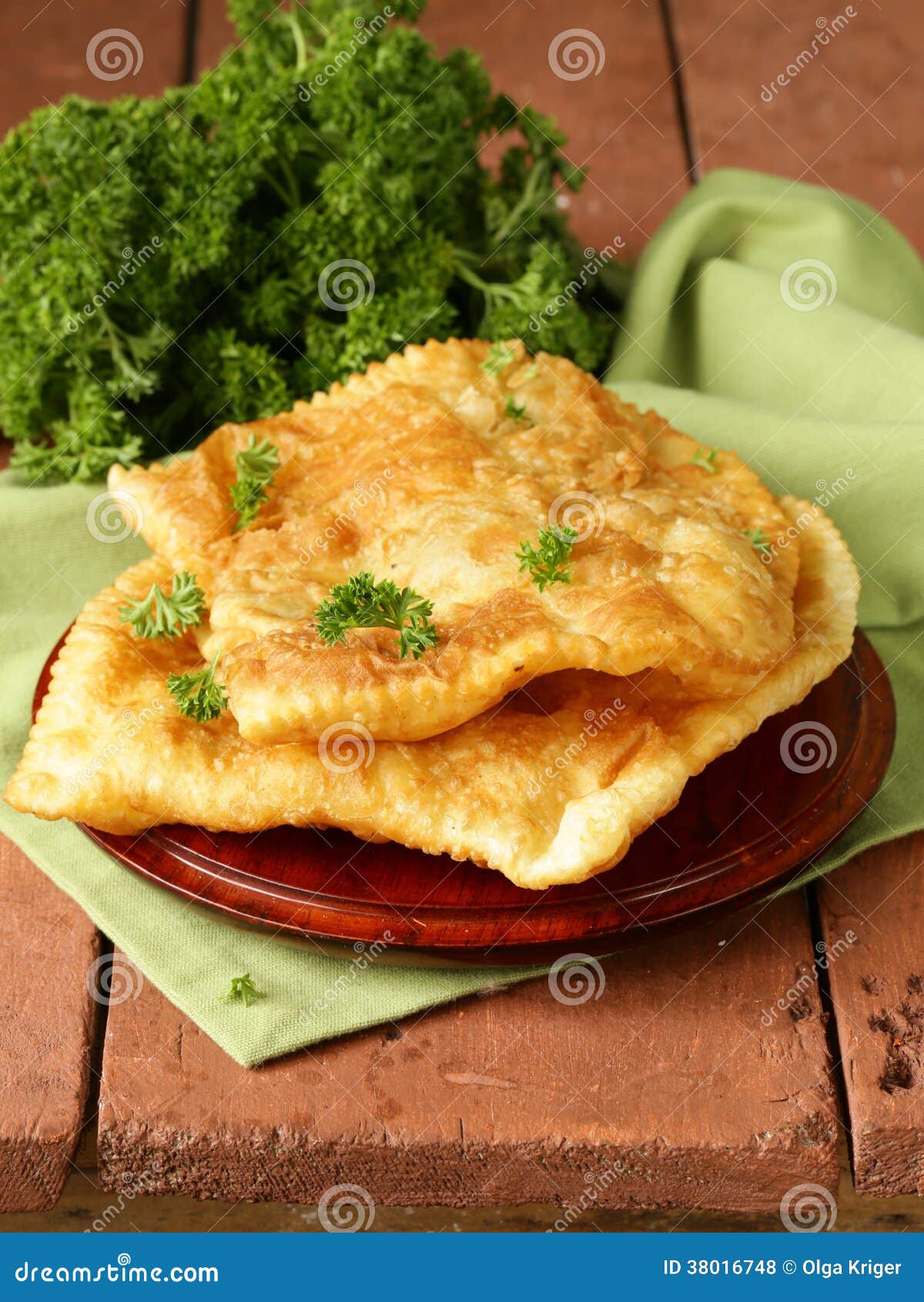 Asian Food Fried Pies with Meat (cheburek) Stock Photo - Image of dough ...