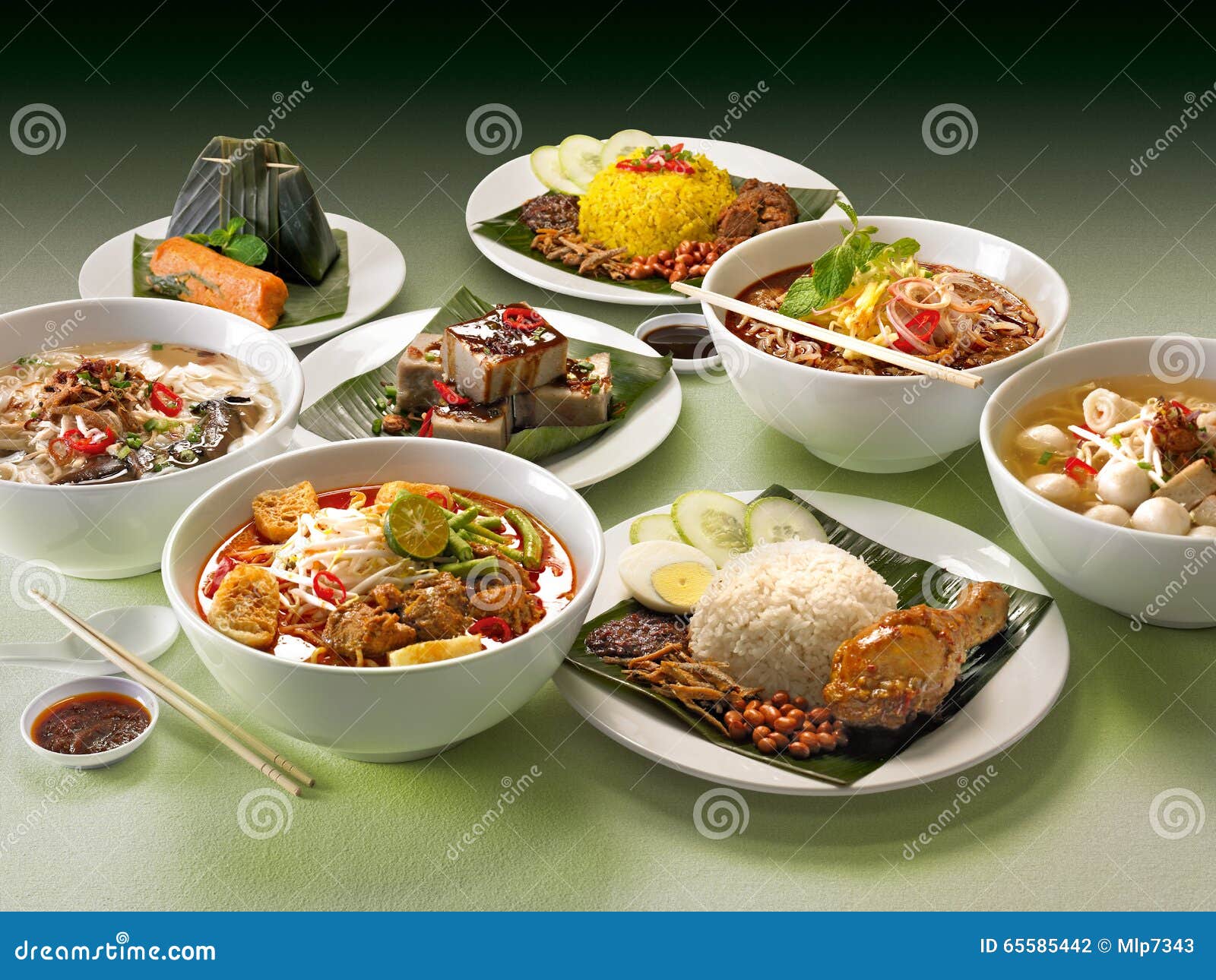 Asian food group stock photo. Image of garlic, noodle - 65585442