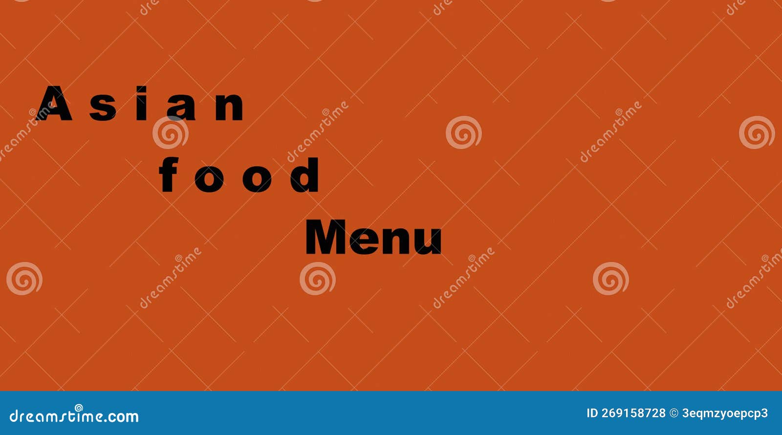 Asian Food Menu, Color Background Stock Photo - Image of concepts ...