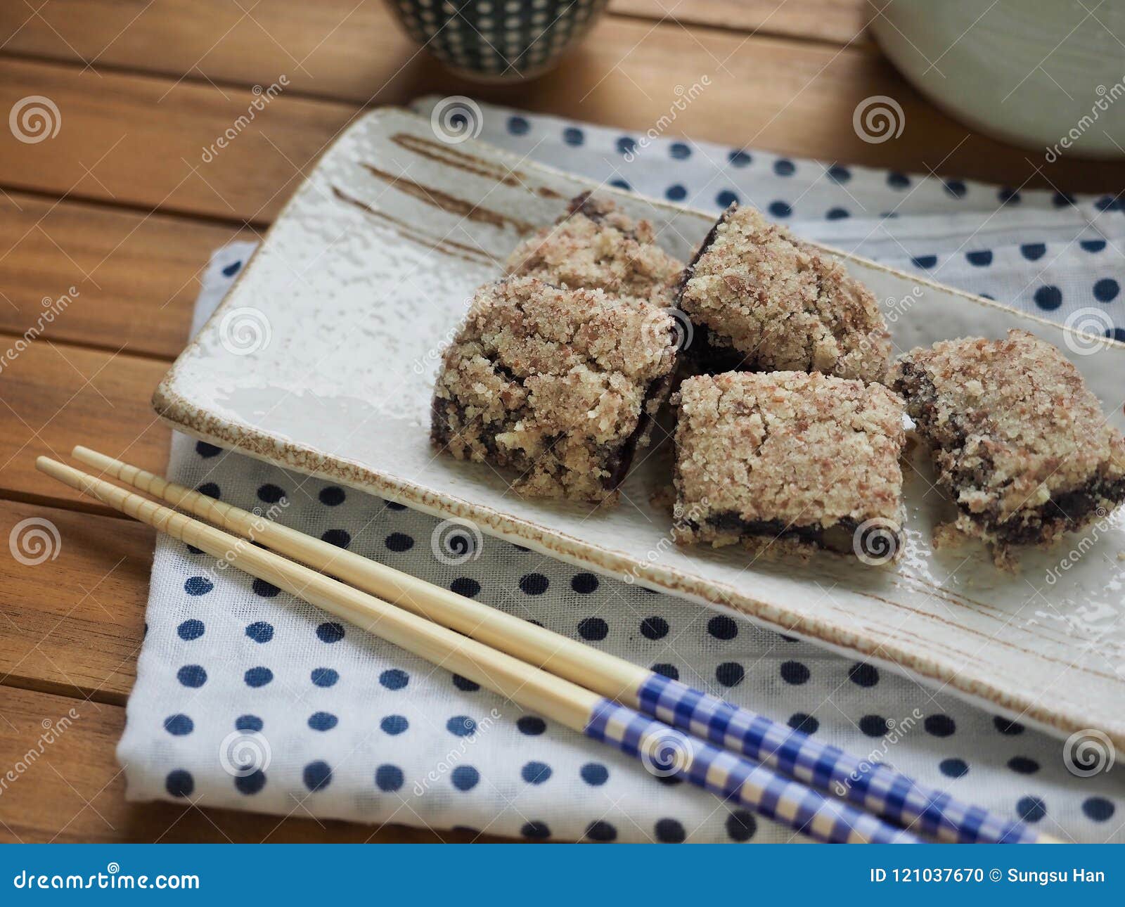 Asian food rice cake stock photo. Image of japan, chopsticks - 121037670