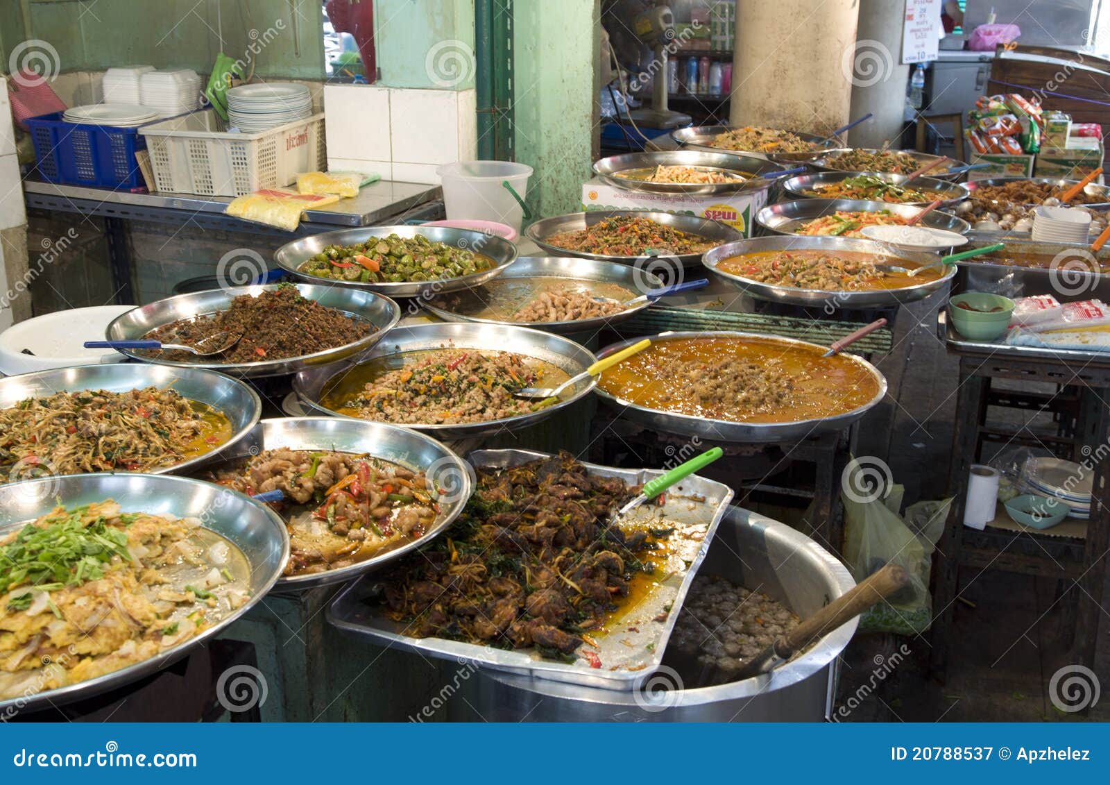 The Asian Food Stall editorial photography. Image of fishcakes - 20788537