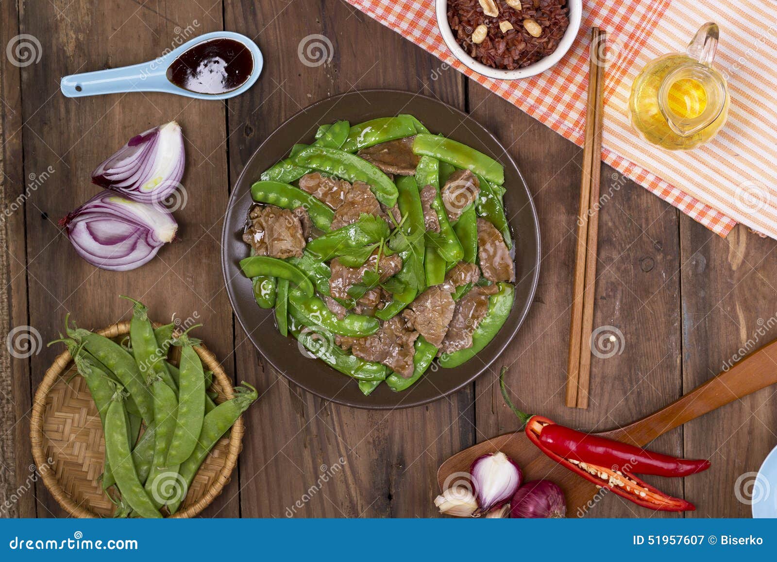 Asian food stock image. Image of sauce, food, vegetable - 51957607