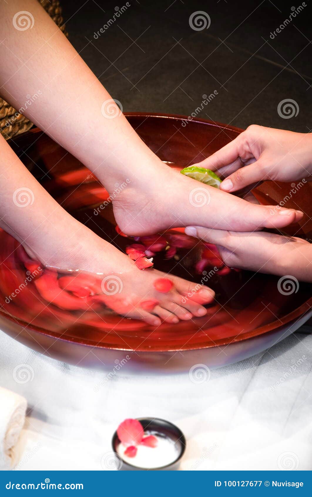 Foot Spa Service, Foot Bathing Stock Image - Image of glamour, aroma ...
