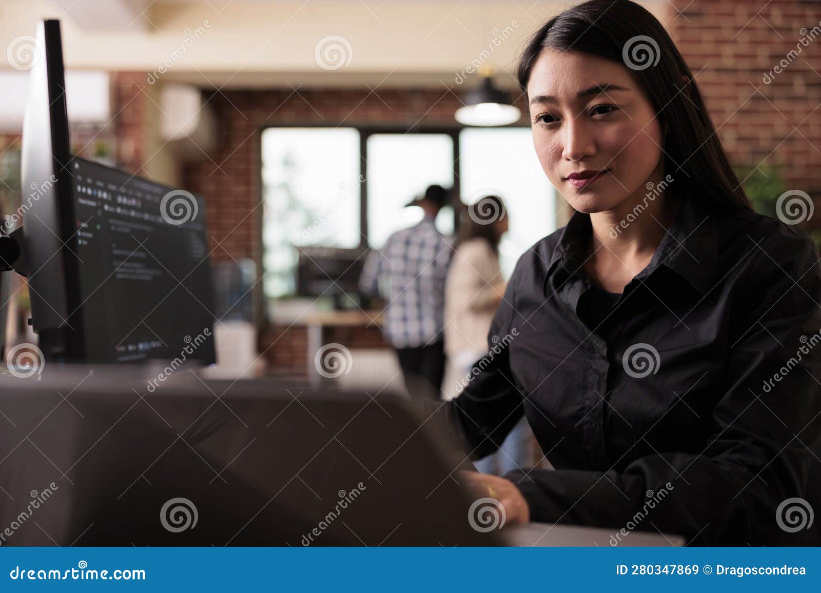 Asian Freelance Coder Analyzing Compiling Html Code Stock Image Image Of Terminal Coder