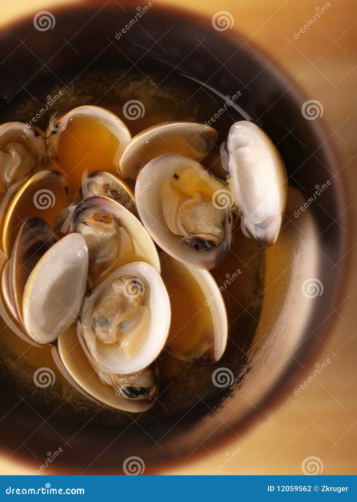 Asian fresh clams broth stock photo. Image of delicious - 12059562