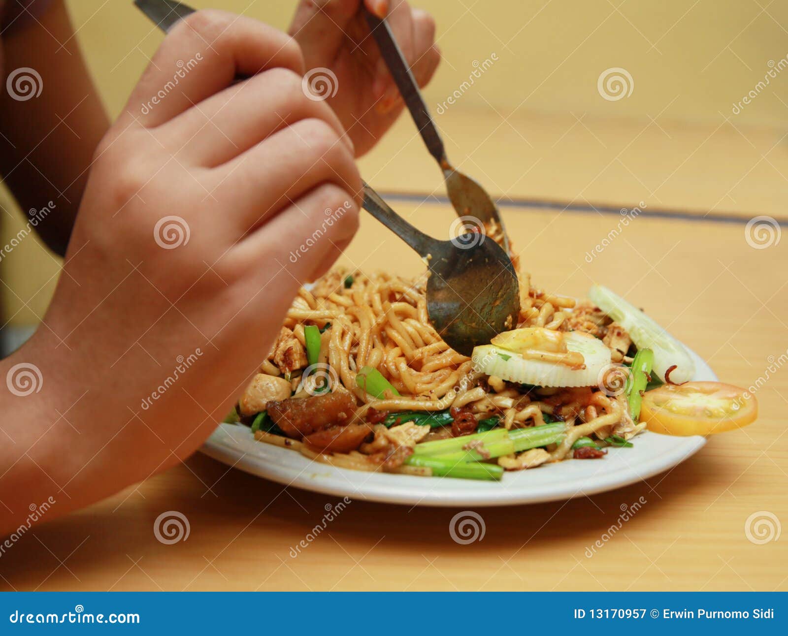 Asian fried noodle stock image. Image of menu, food, white - 13170957