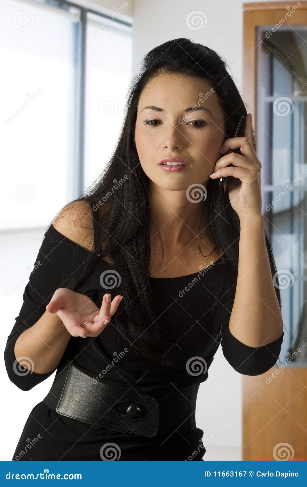 Asian girl calling stock image. Image of beautiful, classy - 11663167