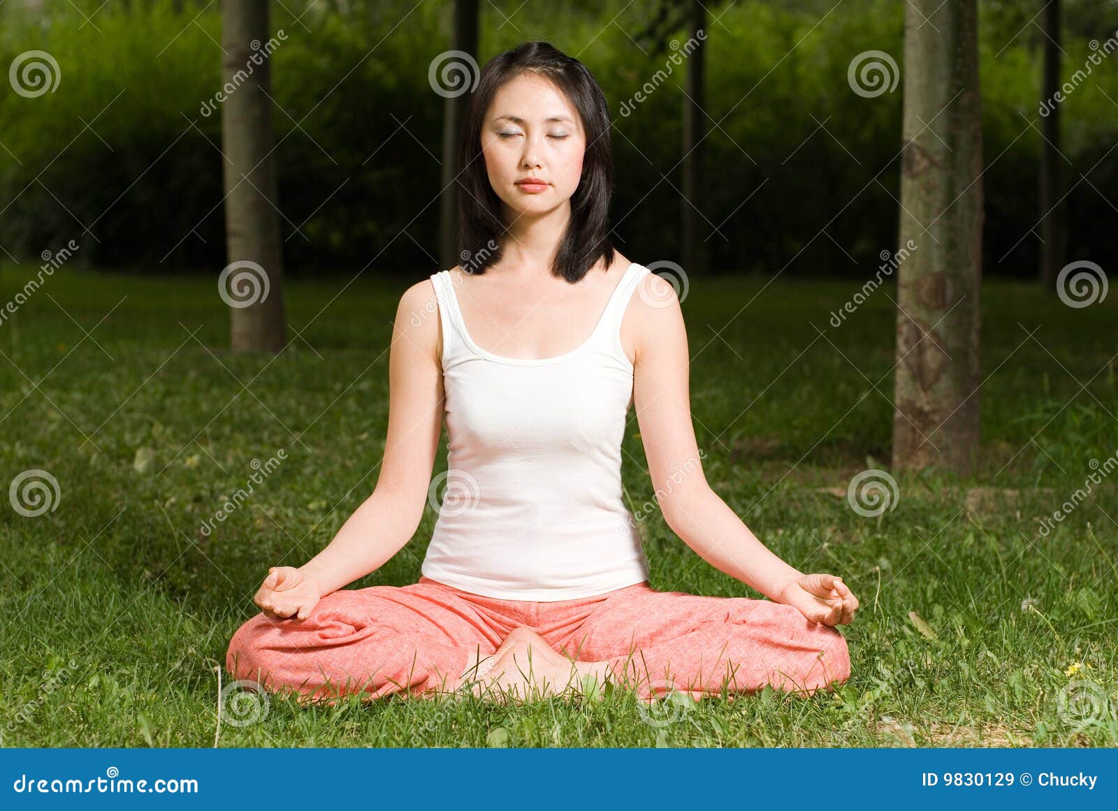A asian girl doing yoga stock image. Image of asian, yoga - 9830129