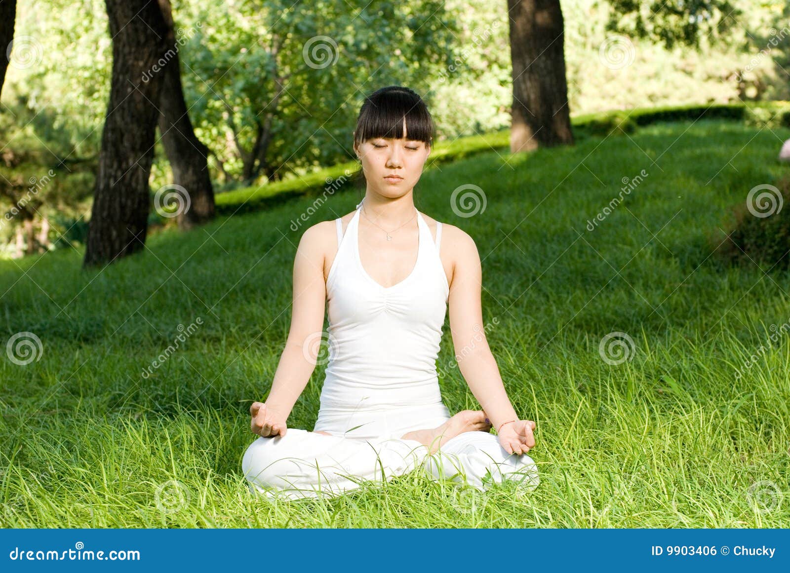 A asian girl doing yoga stock photo. Image of yoga, meditating - 9903406