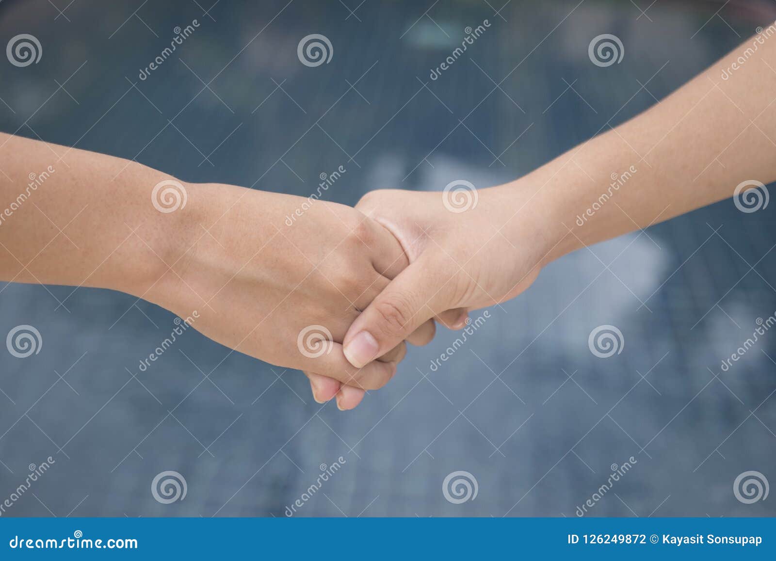 Asian Girl Handshake with Pleasure Stock Photo - Image of partner ...