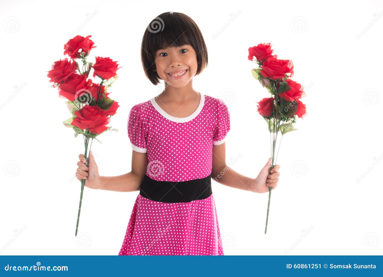 Asian girl holding a rose stock image. Image of asia - 60861251