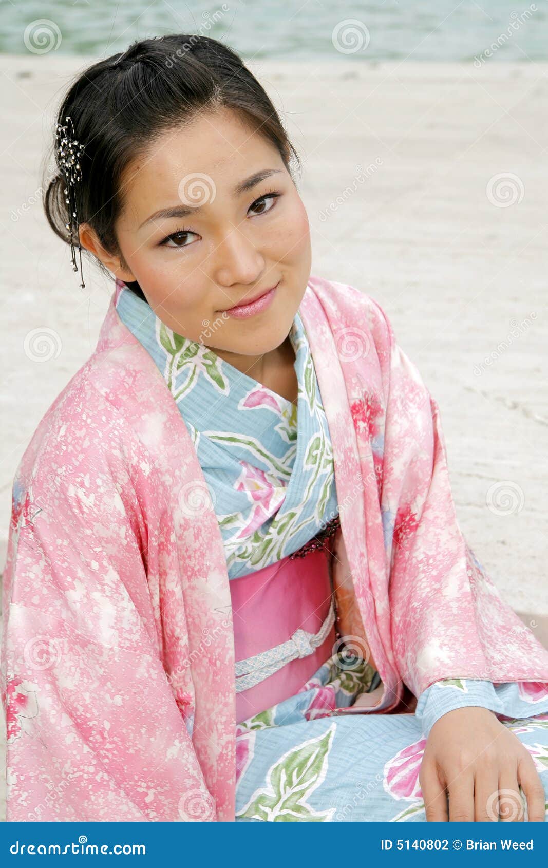Asian Girl in a Komona stock photo. Image of garden, nature - 5140802