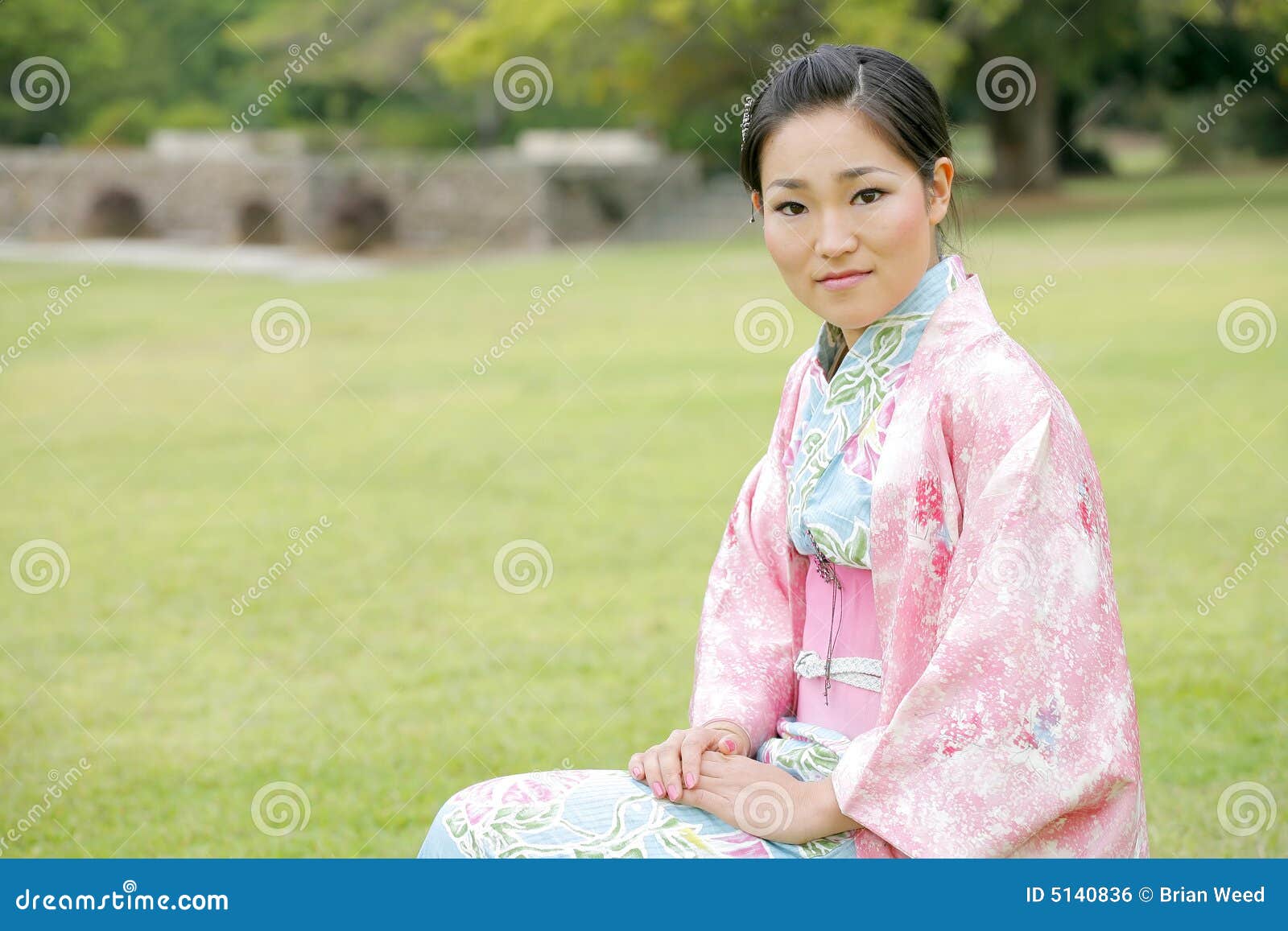 Asian Girl in a Komona stock photo. Image of girl, kimono - 5140836