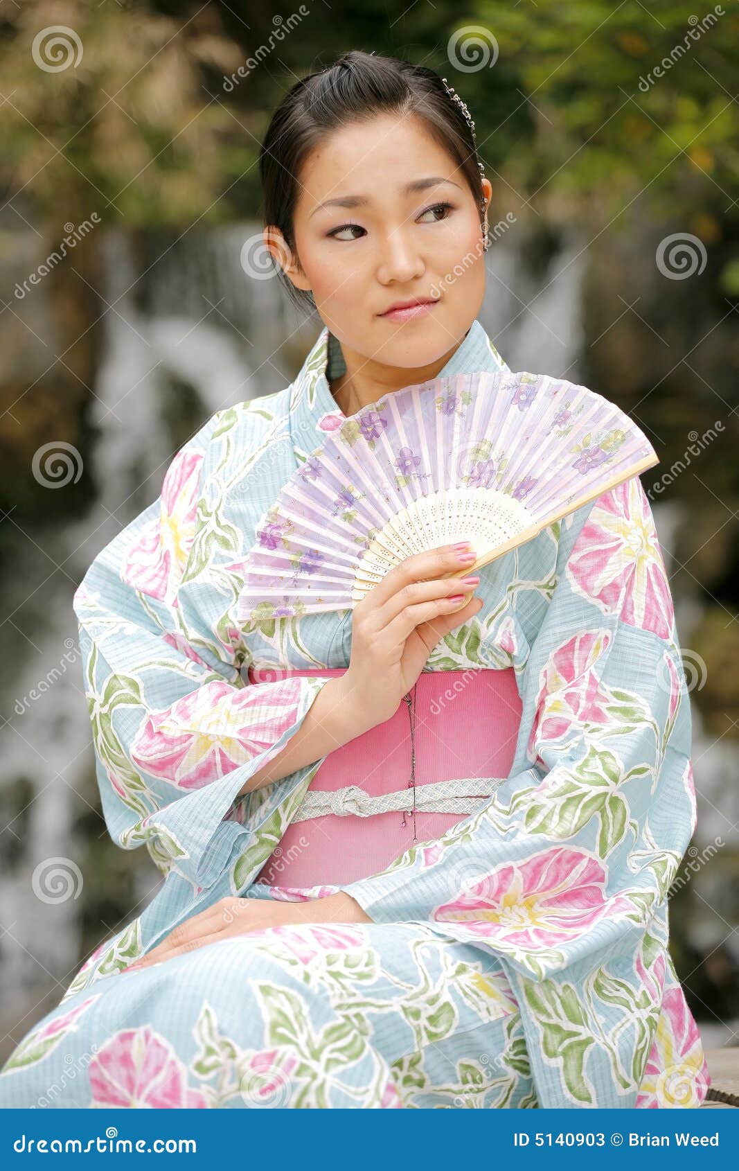 Asian Girl in a Komona stock image. Image of east, pastel - 5140903