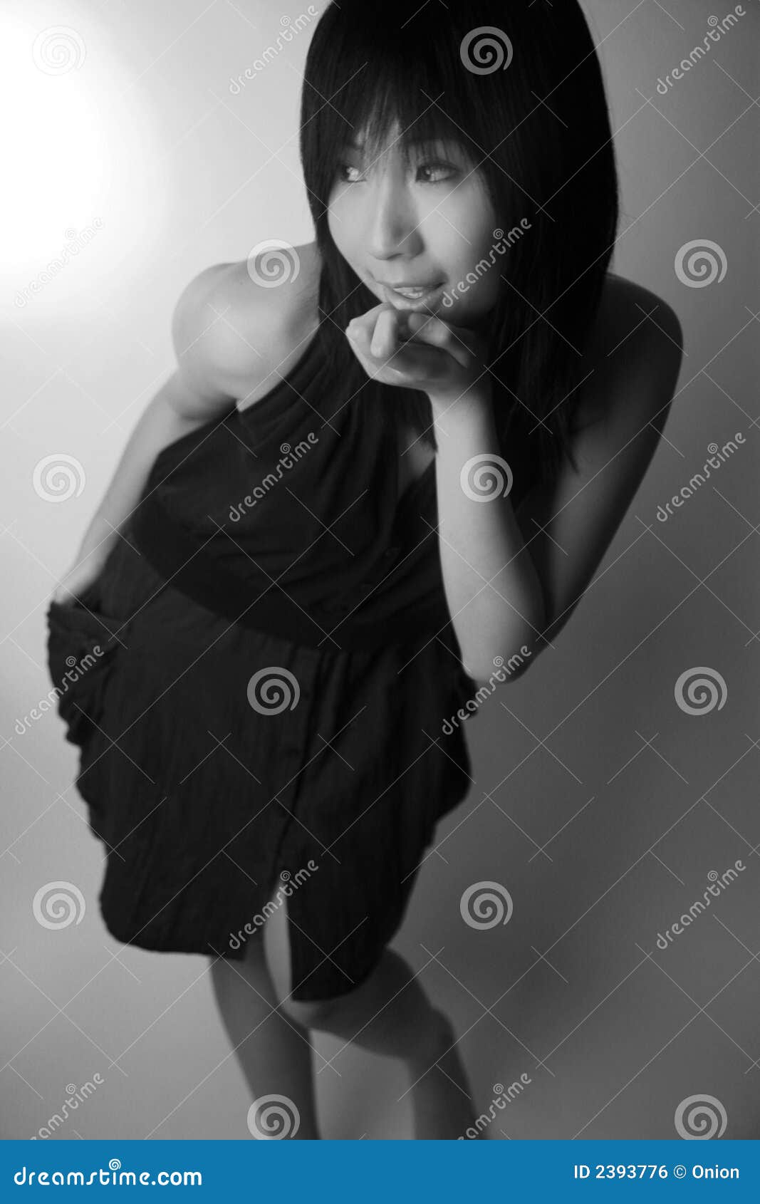 Asian girl looking away stock photo. Image of lights, shyness - 2393776