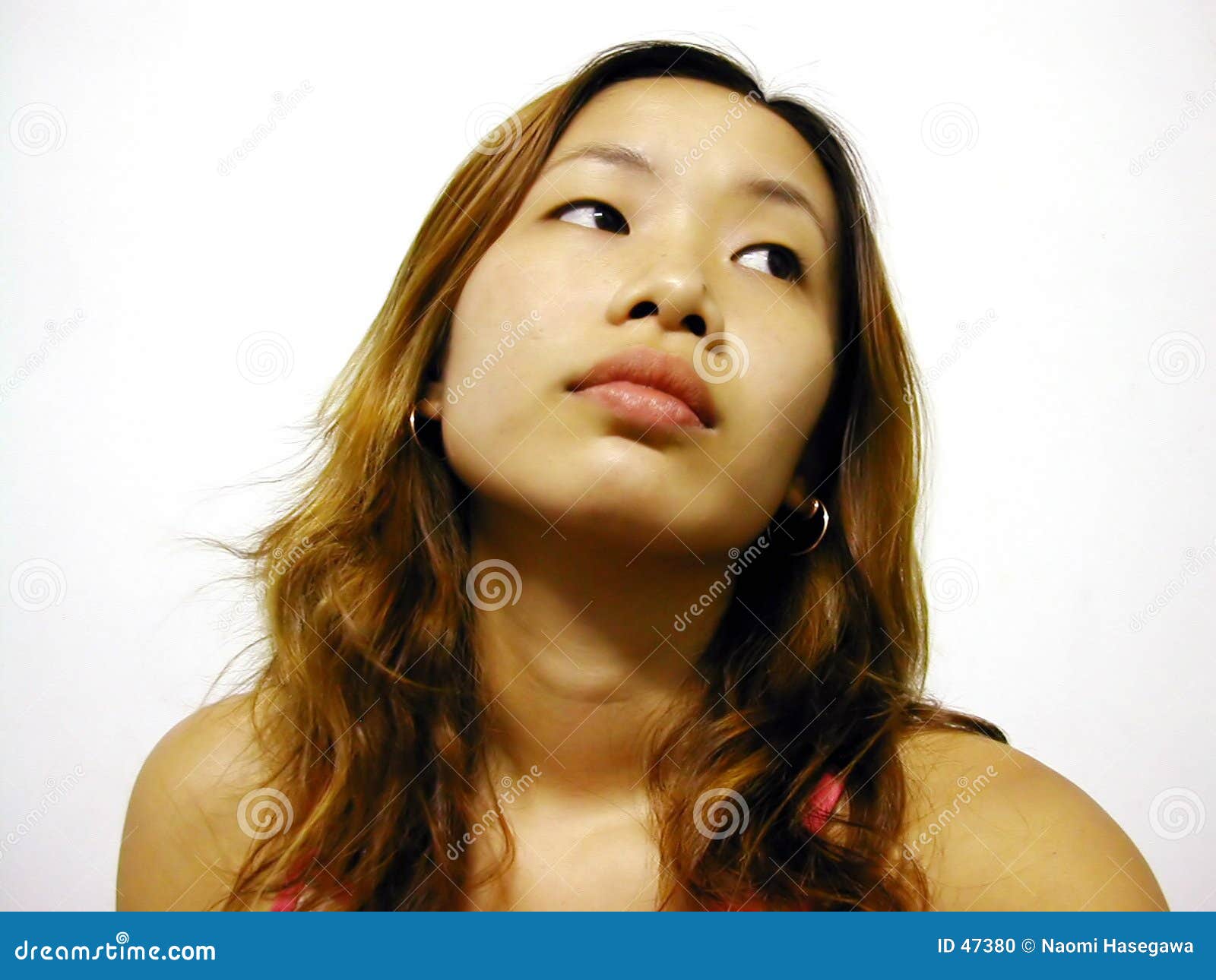 Asian Girl Looking Sideways Stock Photo - Image of attend, face: 47380
