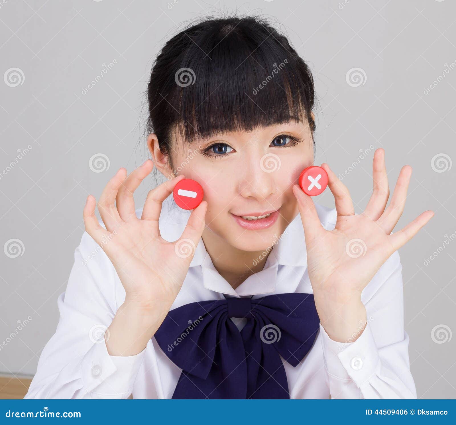 Asian Girl Student in School Uniform Math Stock Photo - Image of maths ...