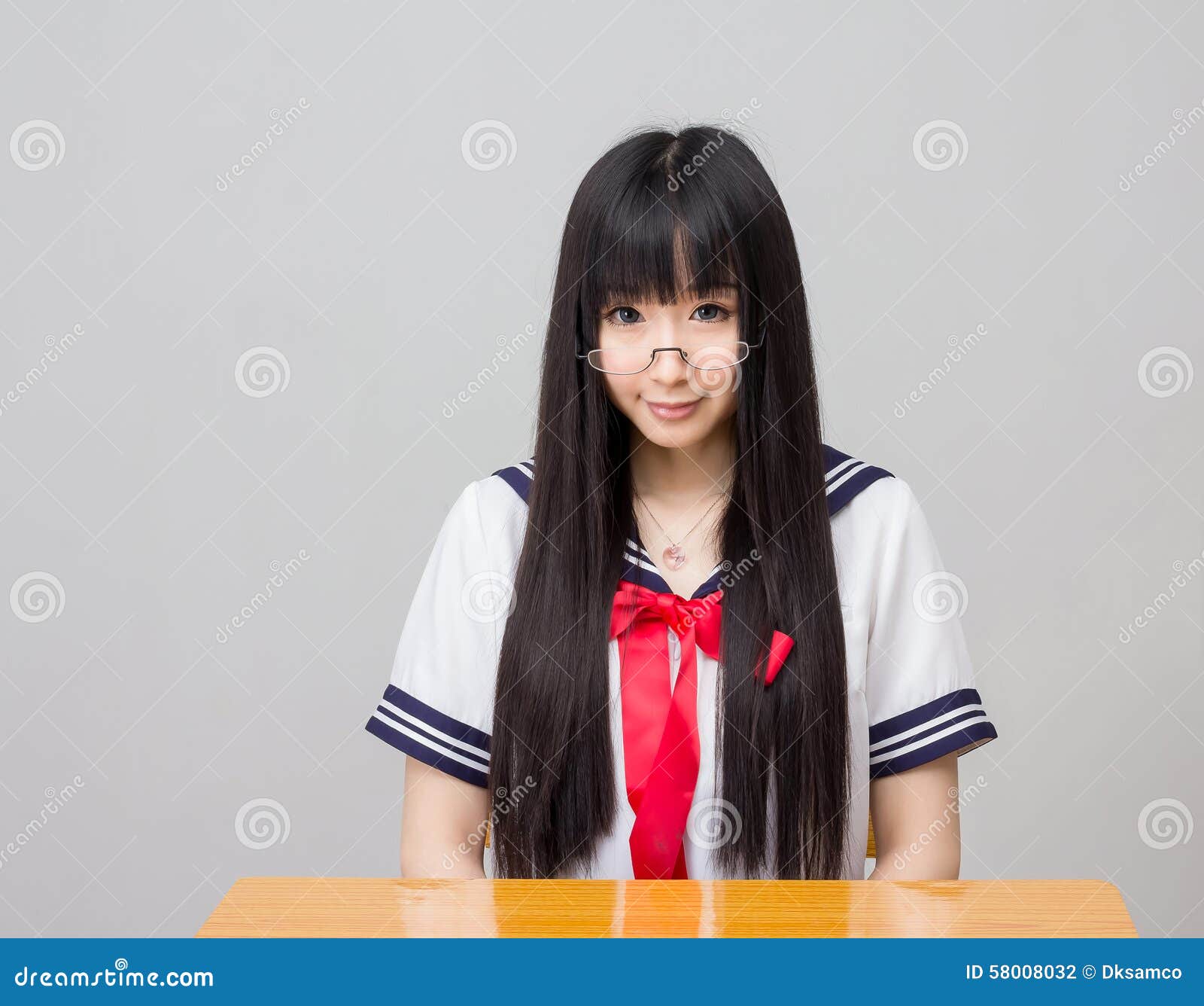Asian Girl Student in School Uniform Math Stock Photo - Image of girl ...