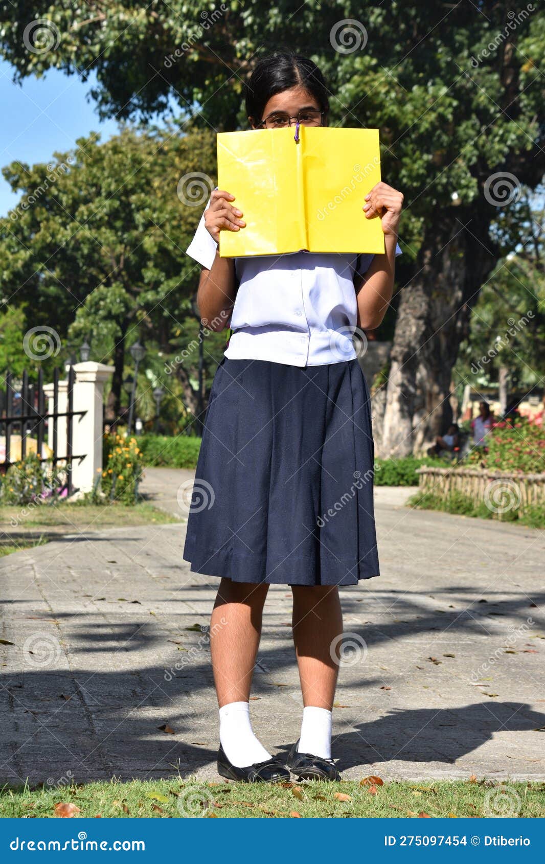 Asian Girl Student and Shyness Standing Stock Photo - Image of female ...