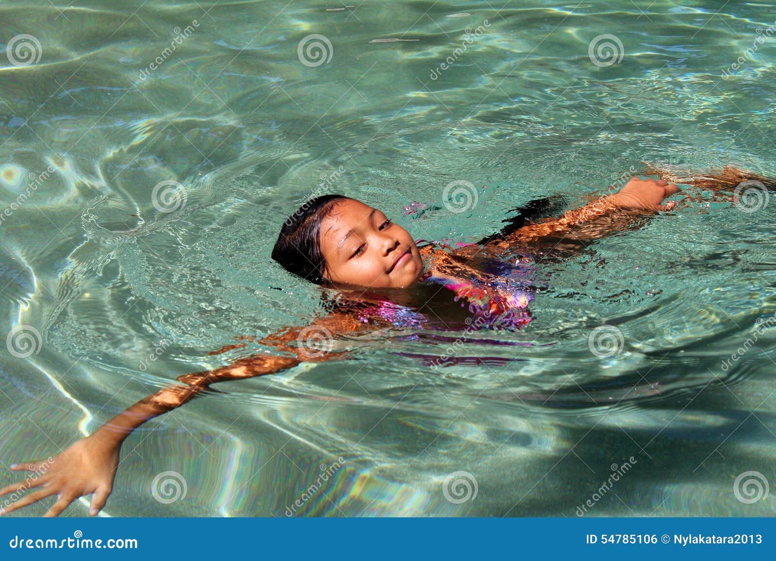 Asian girl swimming stock photo. Image of summer, play - 54785106