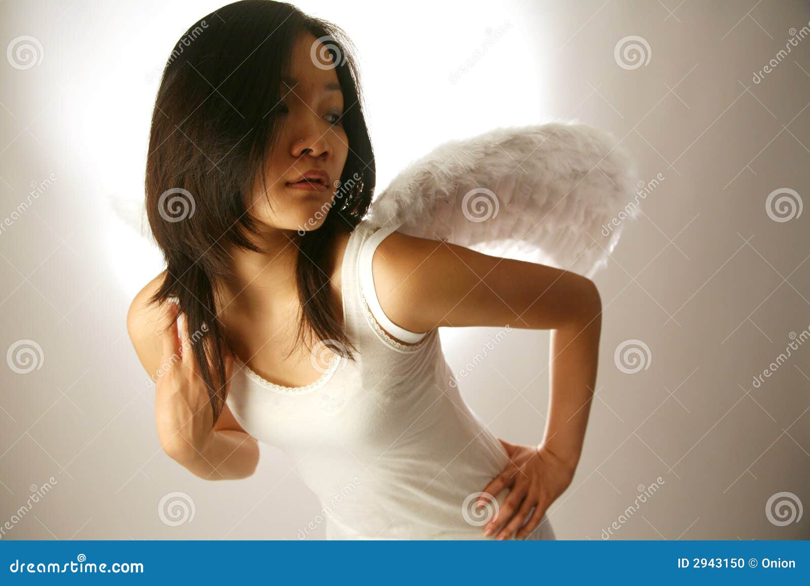 Asian girl with wings stock photo. Image of finding, flight - 2943150